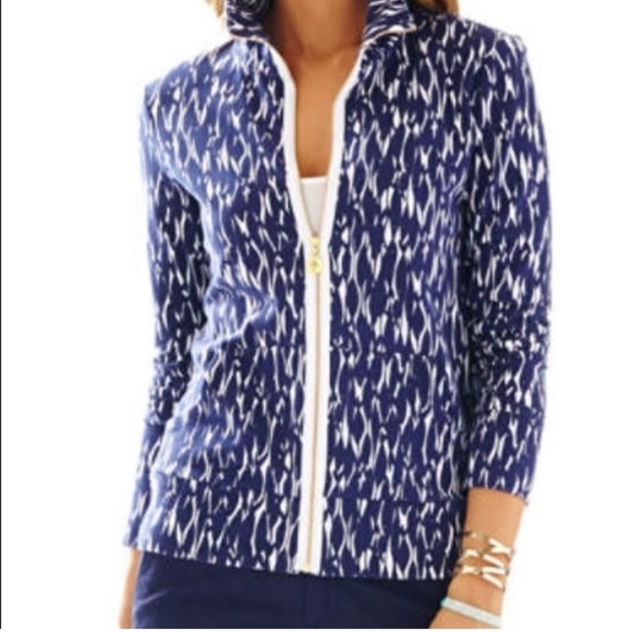 Lilly Pulitzer | Jackets & Coats | Lilly Pulitzer Leona Zip Up New ...